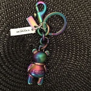 Coach | Accessories | Coach Hologram Iridescent 3d Teddy Bear Key Fob ...